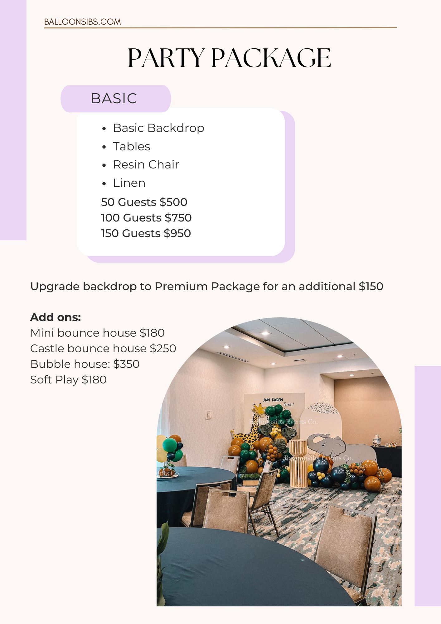 Party Packages - Celebrate in Style with Tailored Party Packages